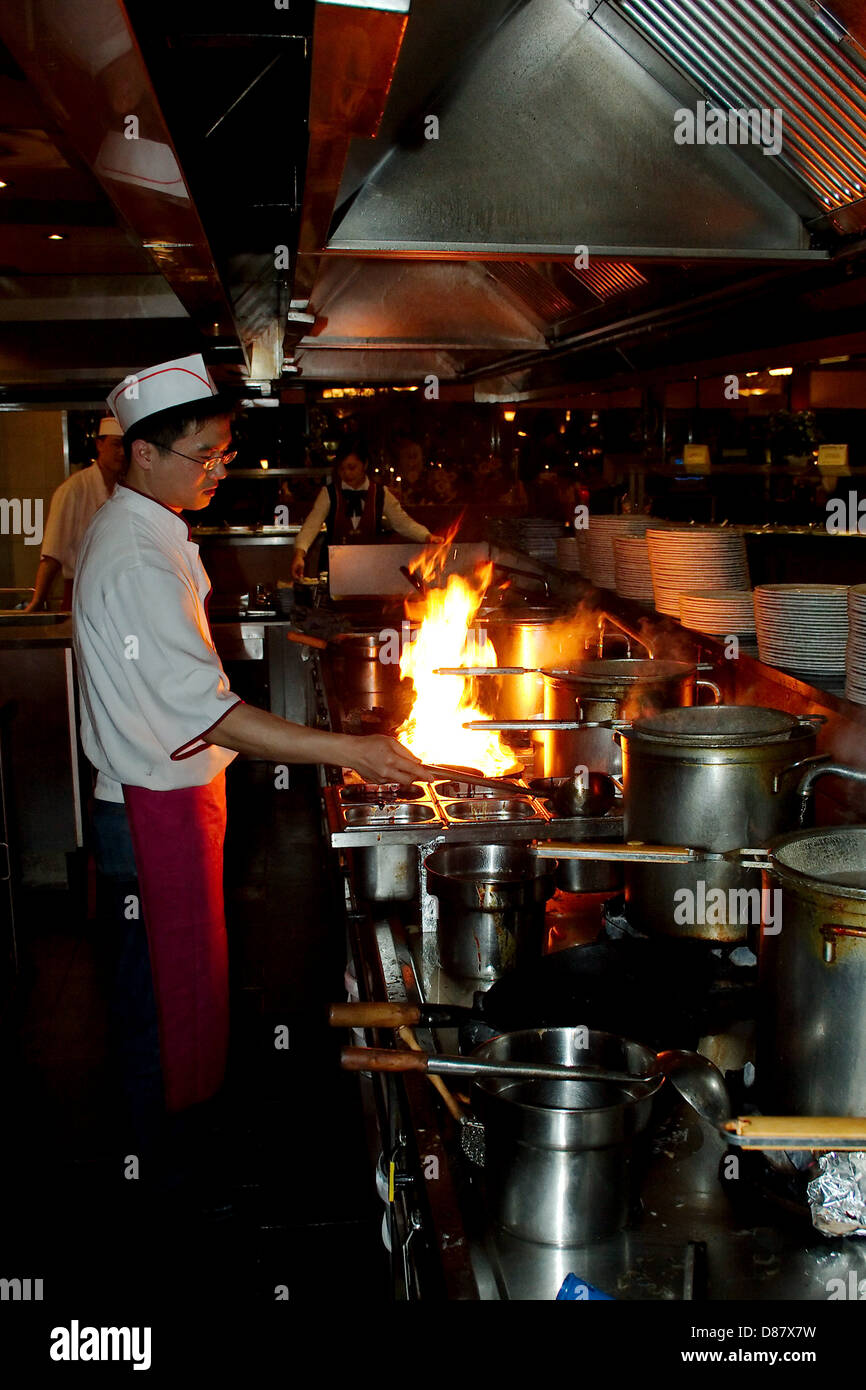 Chinese kitchen in Wok Restaurant Stock Photo - Alamy