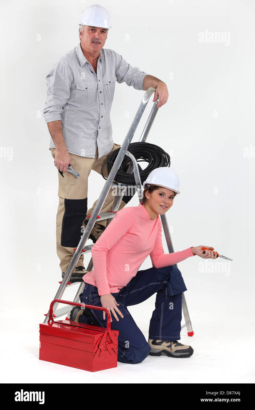 A team of tradespeople Stock Photo - Alamy