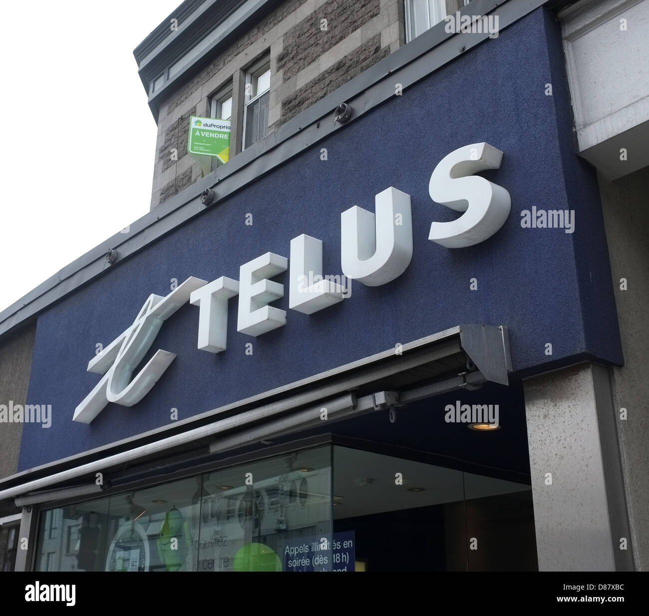 A Telus store located on Saint-Denis Street in Montreal, Quebec. The ...
