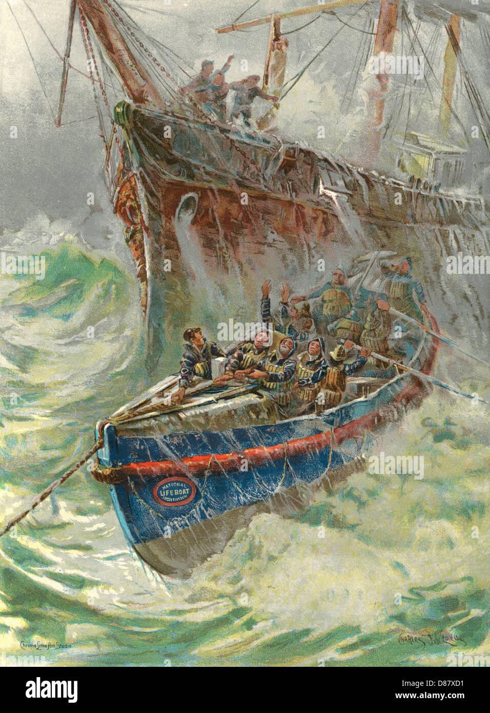 Lifeboat Boys Own Paper Stock Photo - Alamy