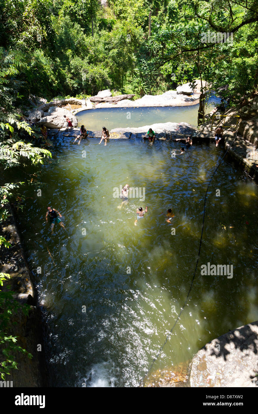 Natural Pool at the Tamaraw Waterfalls in Oriental Mindoro, Philippines ...
