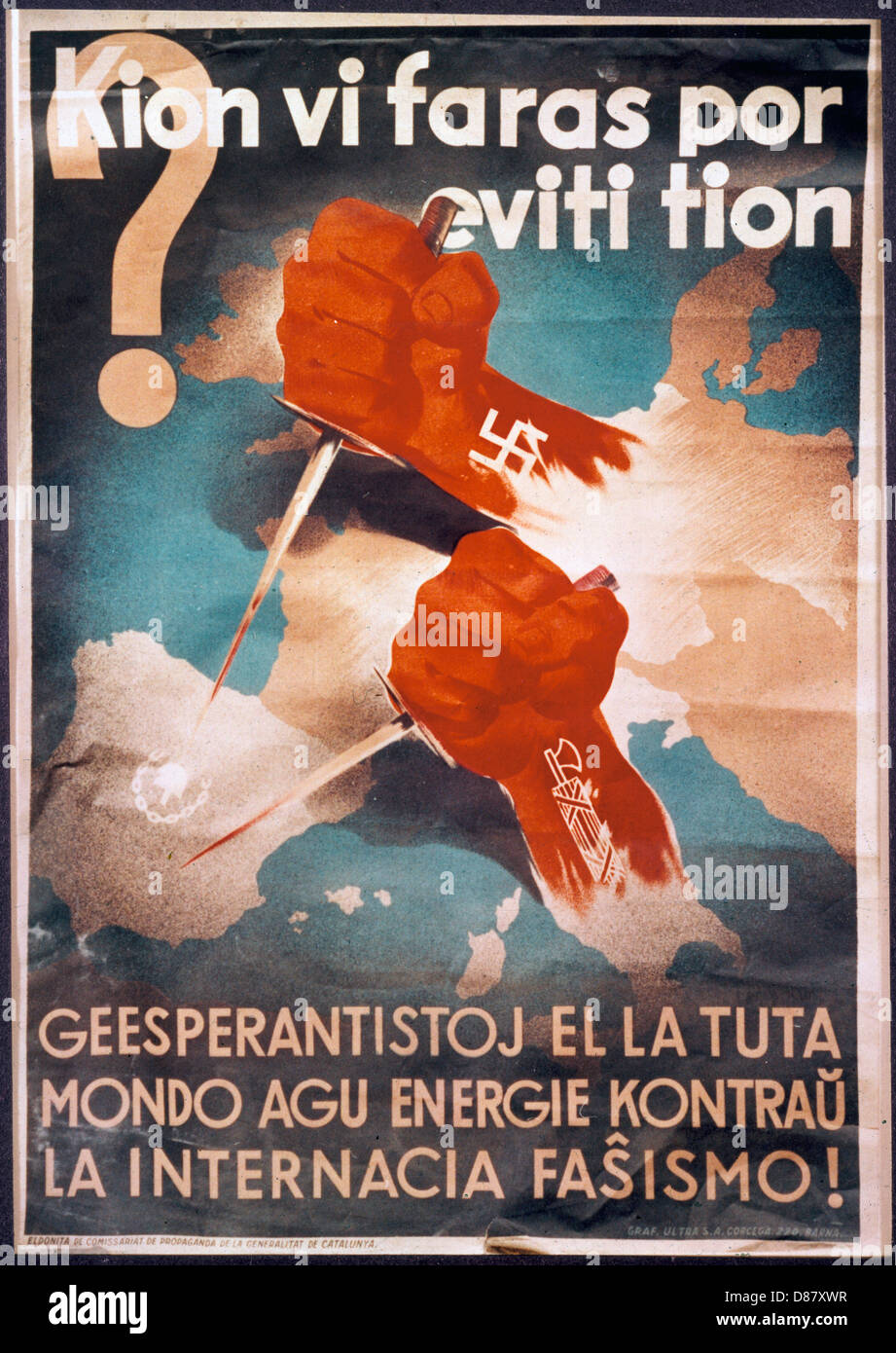 Esperanto Poster 1936 9 Stock Photo - Alamy
