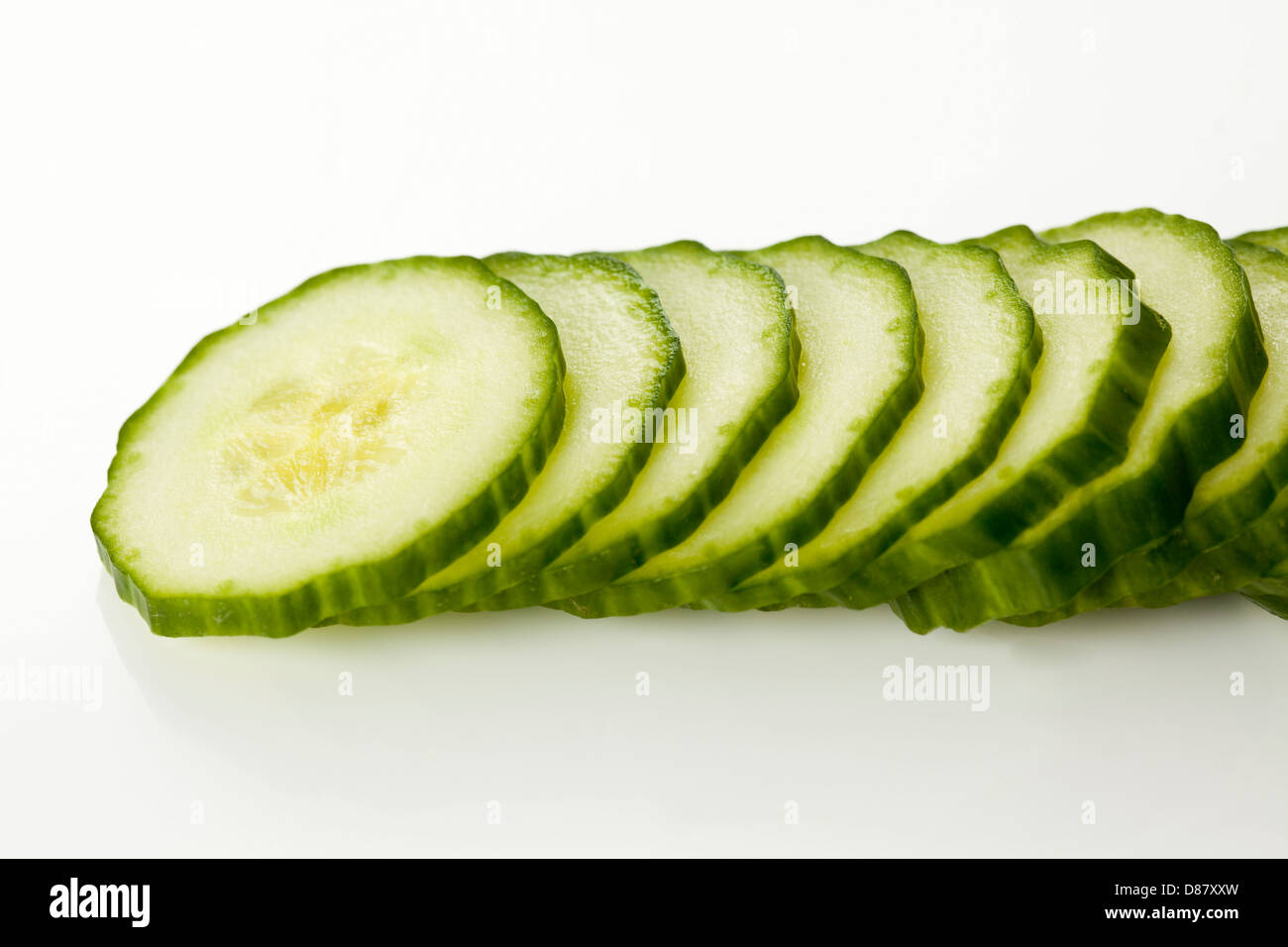 Sliced cucumber, close up Stock Photo - Alamy