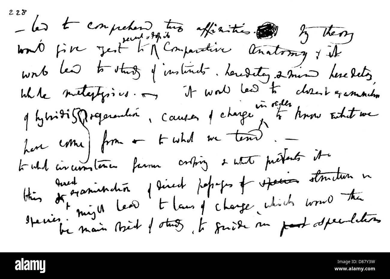 Charles Darwin - 1837 notebook page Stock Photo - Alamy