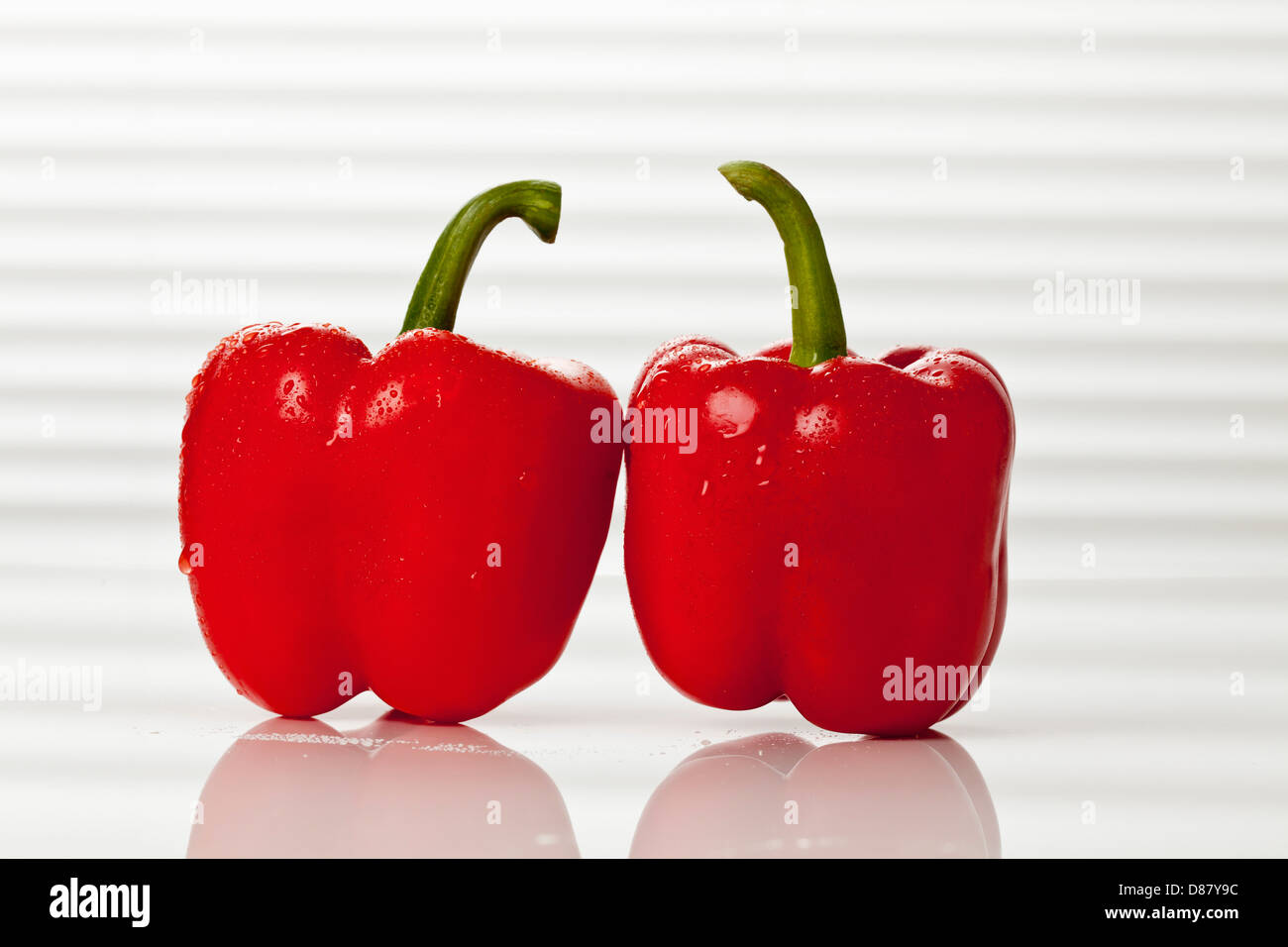 Red paprikas, close up Stock Photo - Alamy
