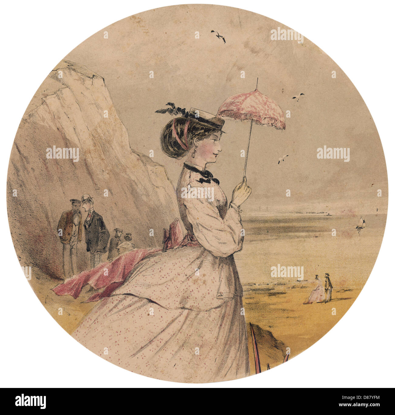 Shady Lady at the Sea Stock Photo - Alamy