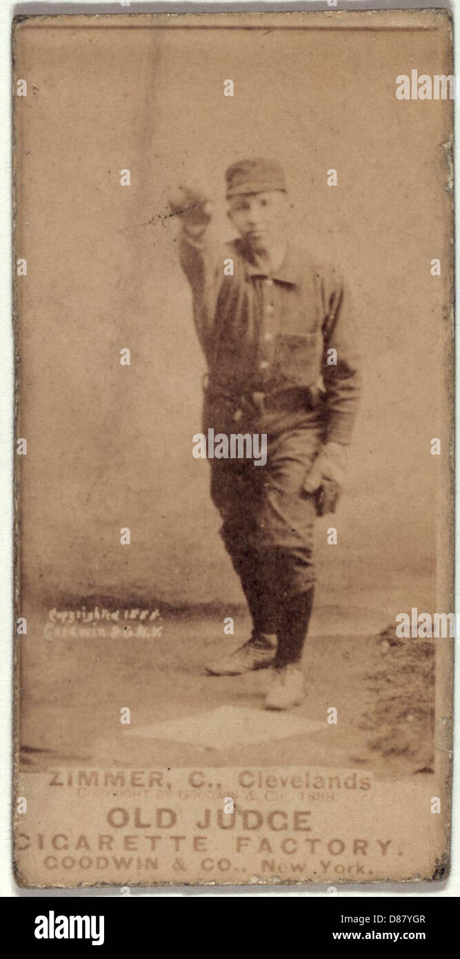 Chief Zimmer baseball card Stock Photo - Alamy