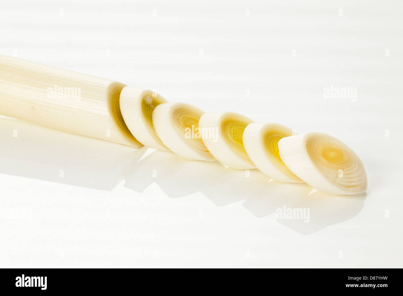 Slices of fresh leek hi-res stock photography and images - Alamy