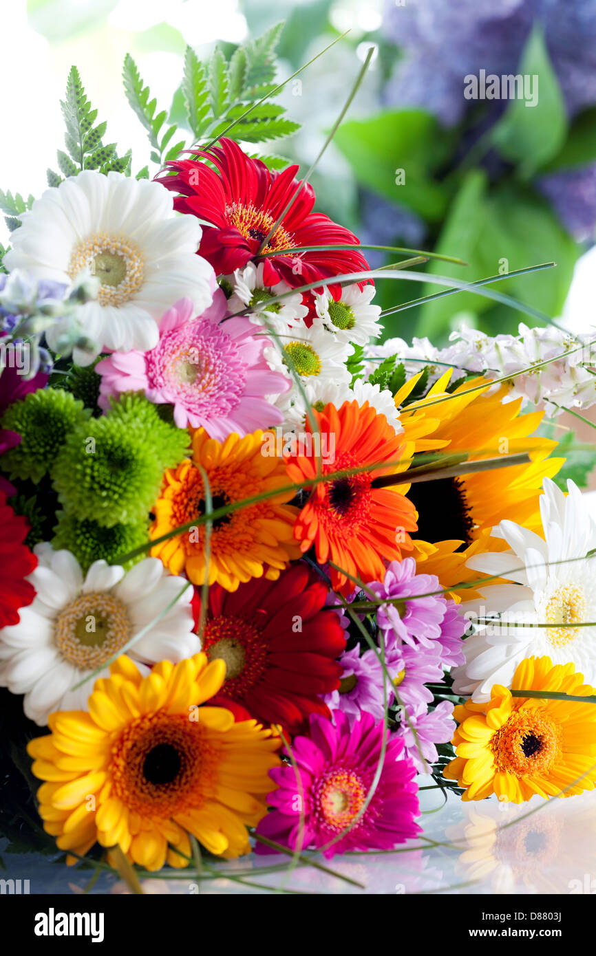 Beautiful colorful spring bouquet with many different flowers Stock ...