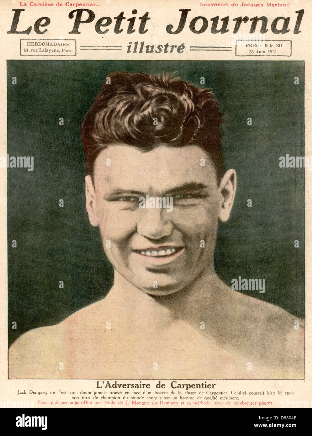JACK DEMPSEY, BOXER 1921 Stock Photo - Alamy