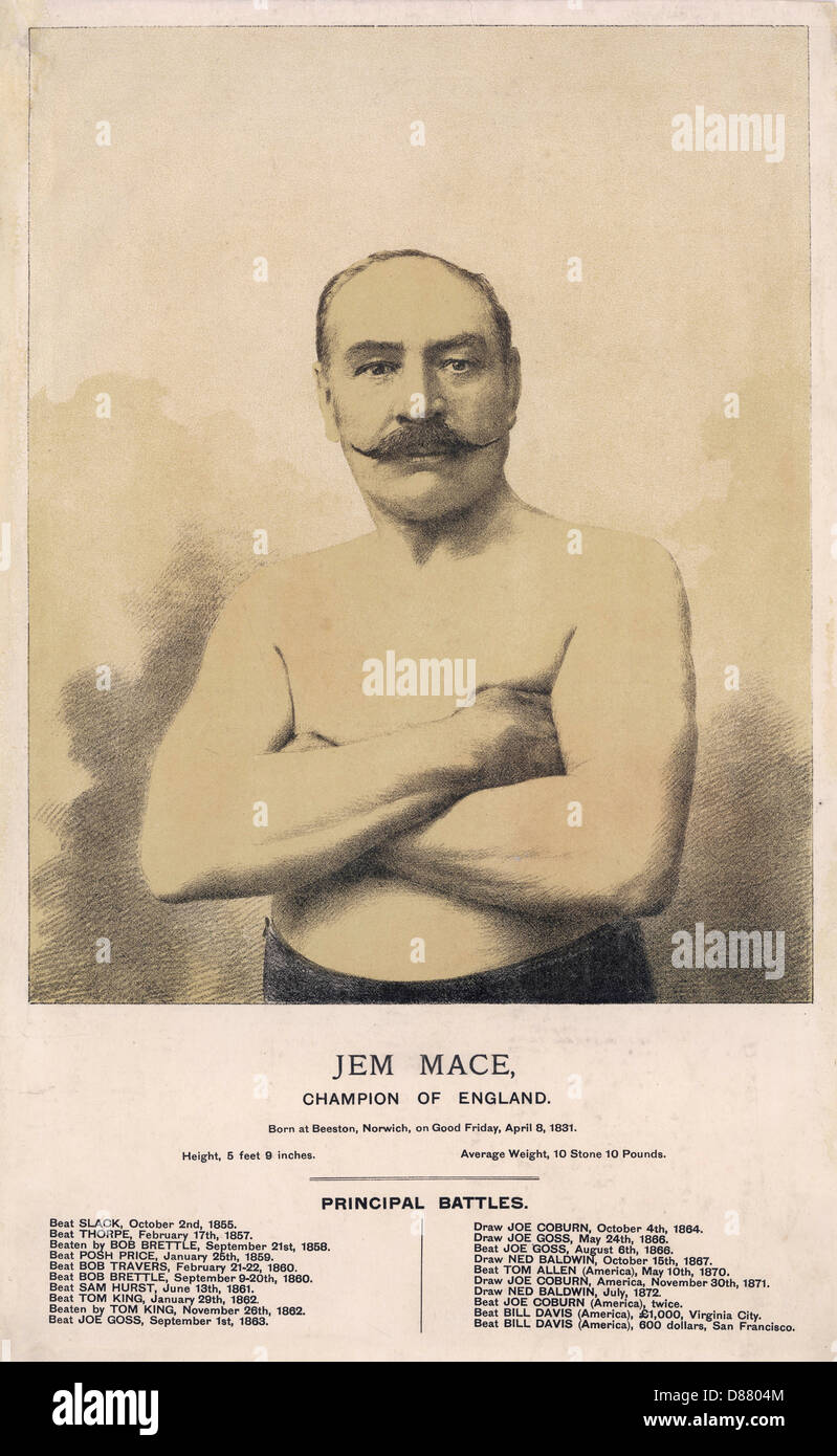 Jem Mace Boxer Stock Photo - Alamy
