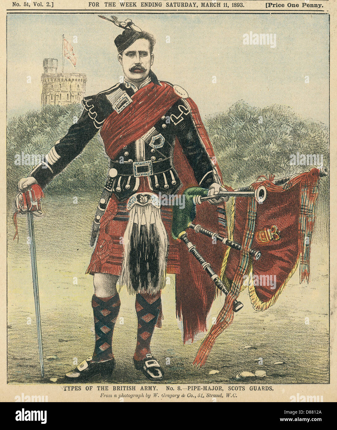 SCOTS GUARDS PIPE MAJOR Stock Photo - Alamy