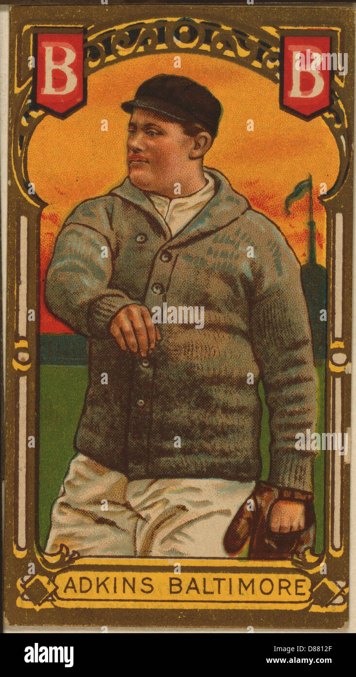 Doc Adkins baseball card Stock Photo - Alamy