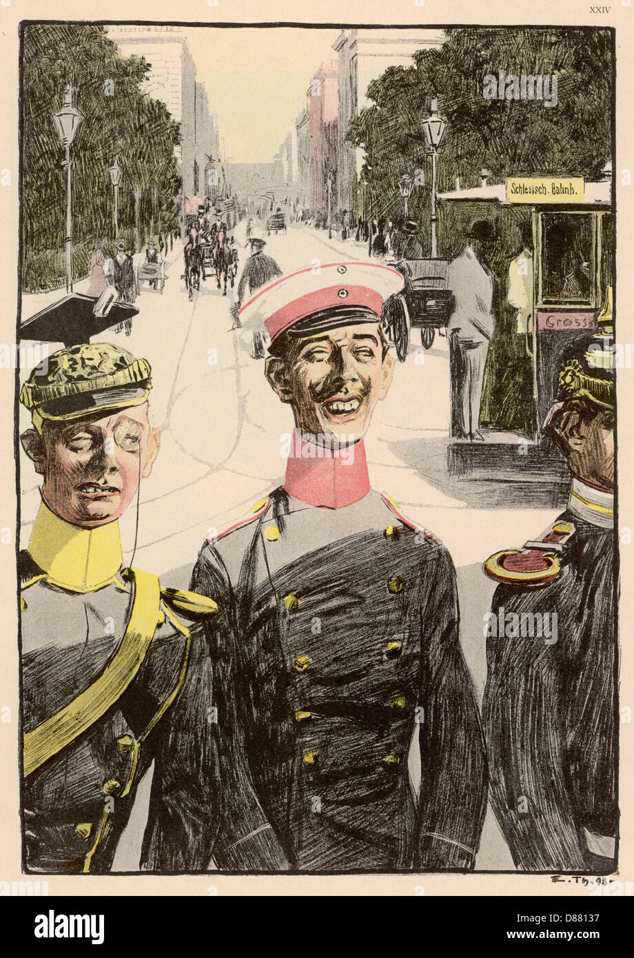 GERMAN OFFICERS IN TOWN Stock Photo - Alamy