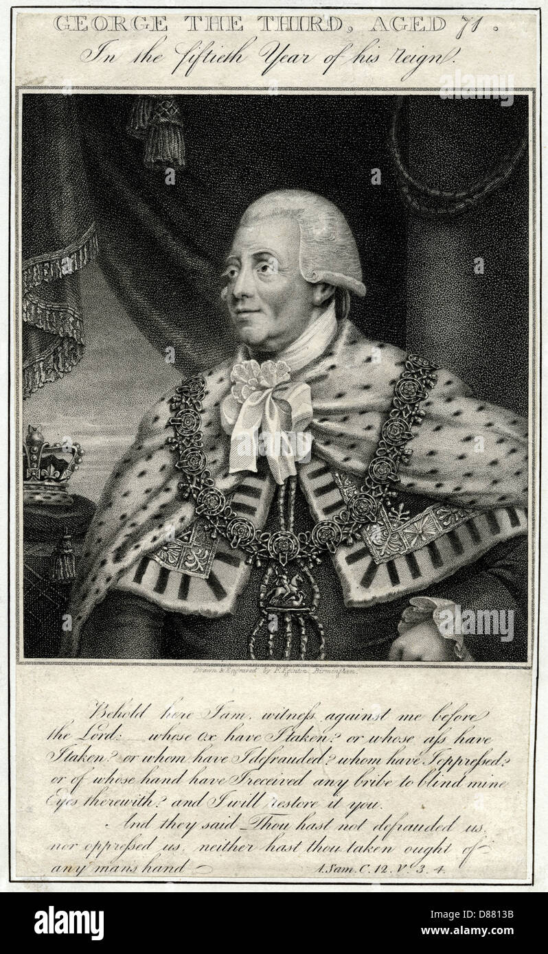 1809 george iii hi-res stock photography and images - Alamy