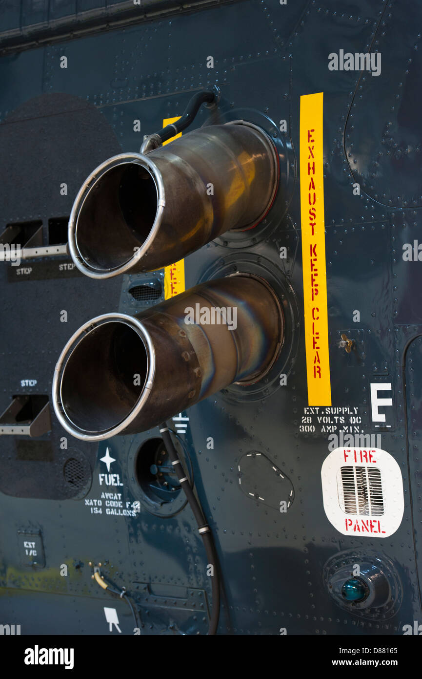 helicopter exhaust pipes Stock Photo - Alamy