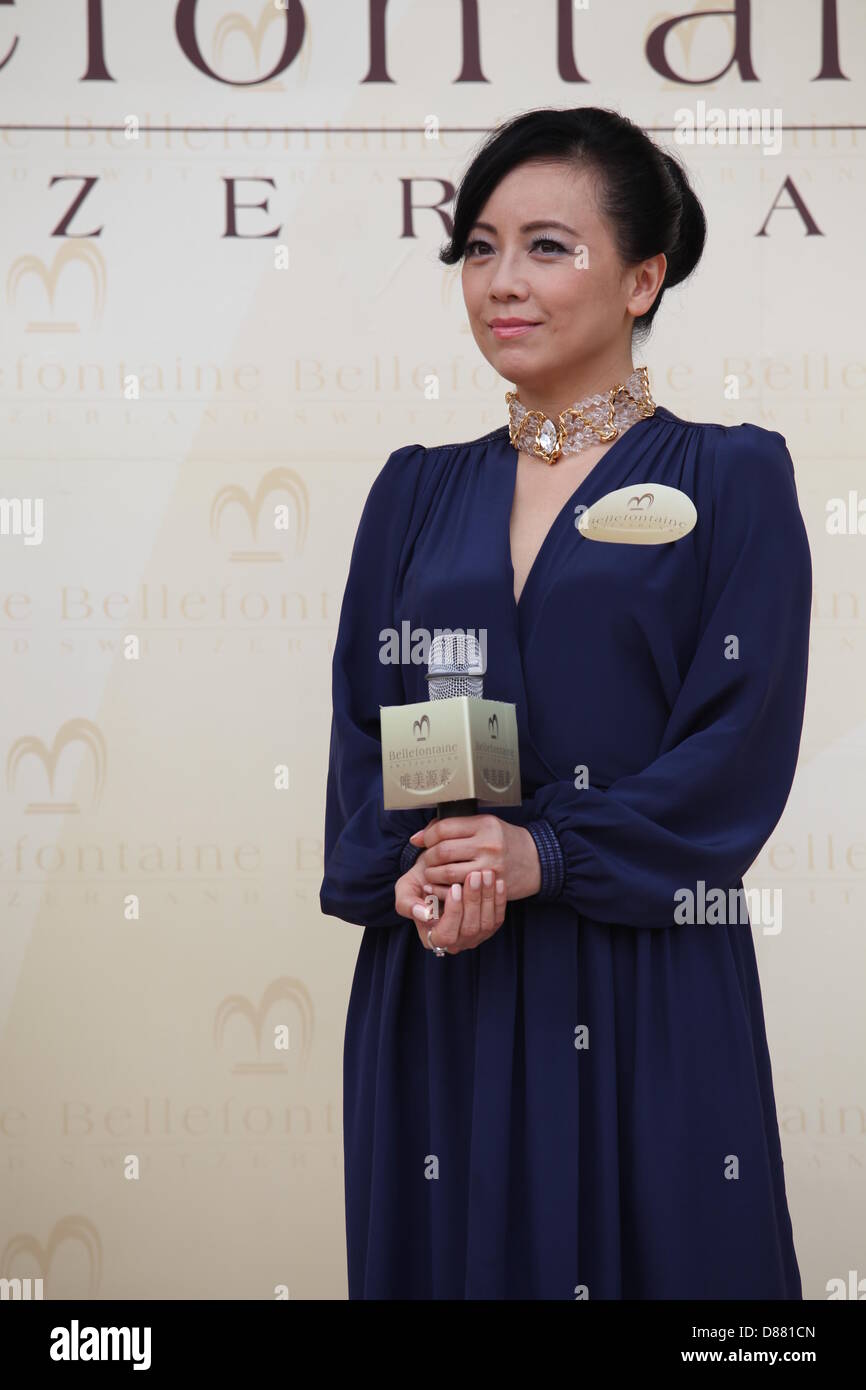 Sheren Tang attended commercial activity in Shanghai, China on Monday ...