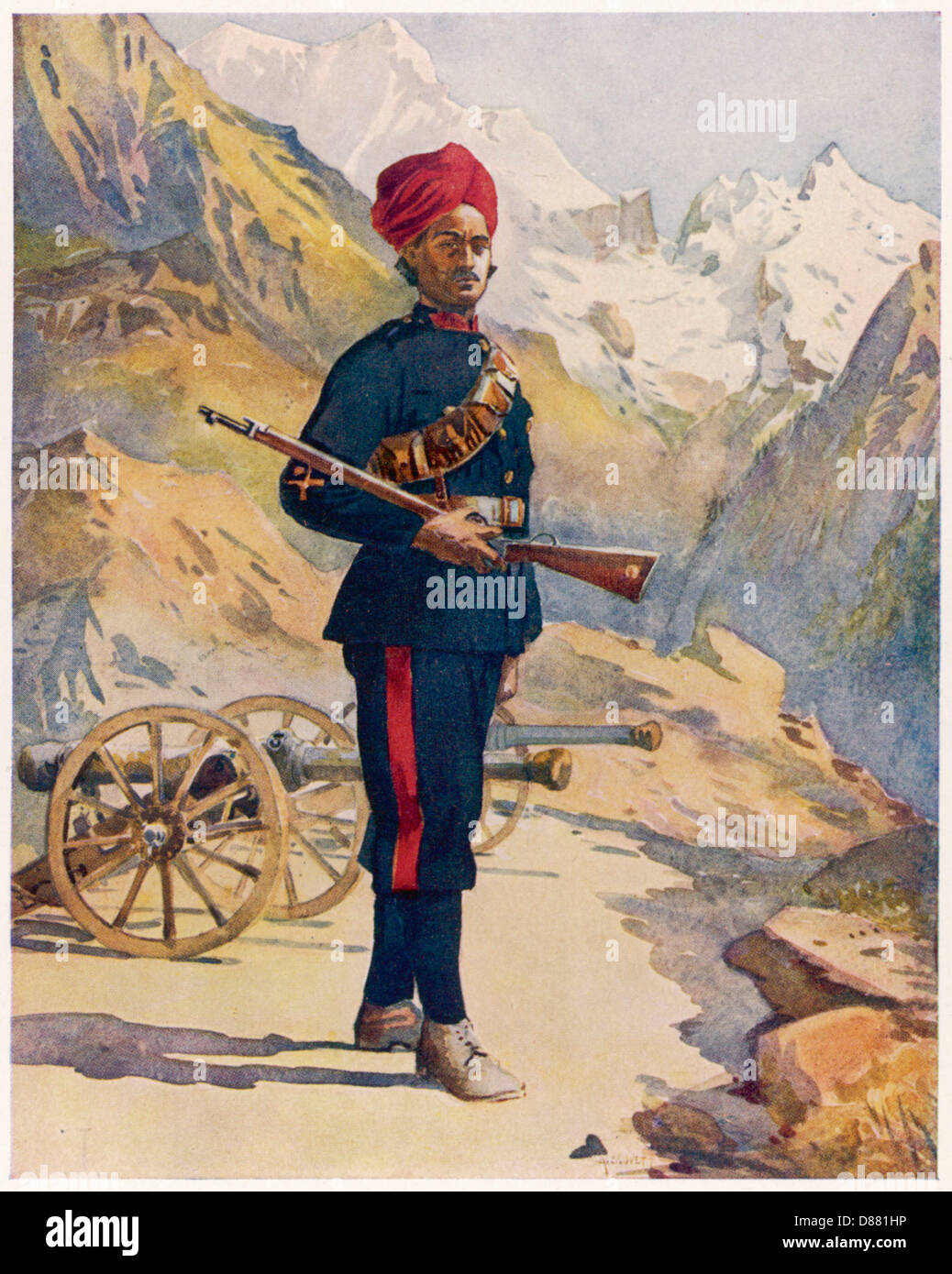 INDIAN GUNNER 1911 Stock Photo - Alamy