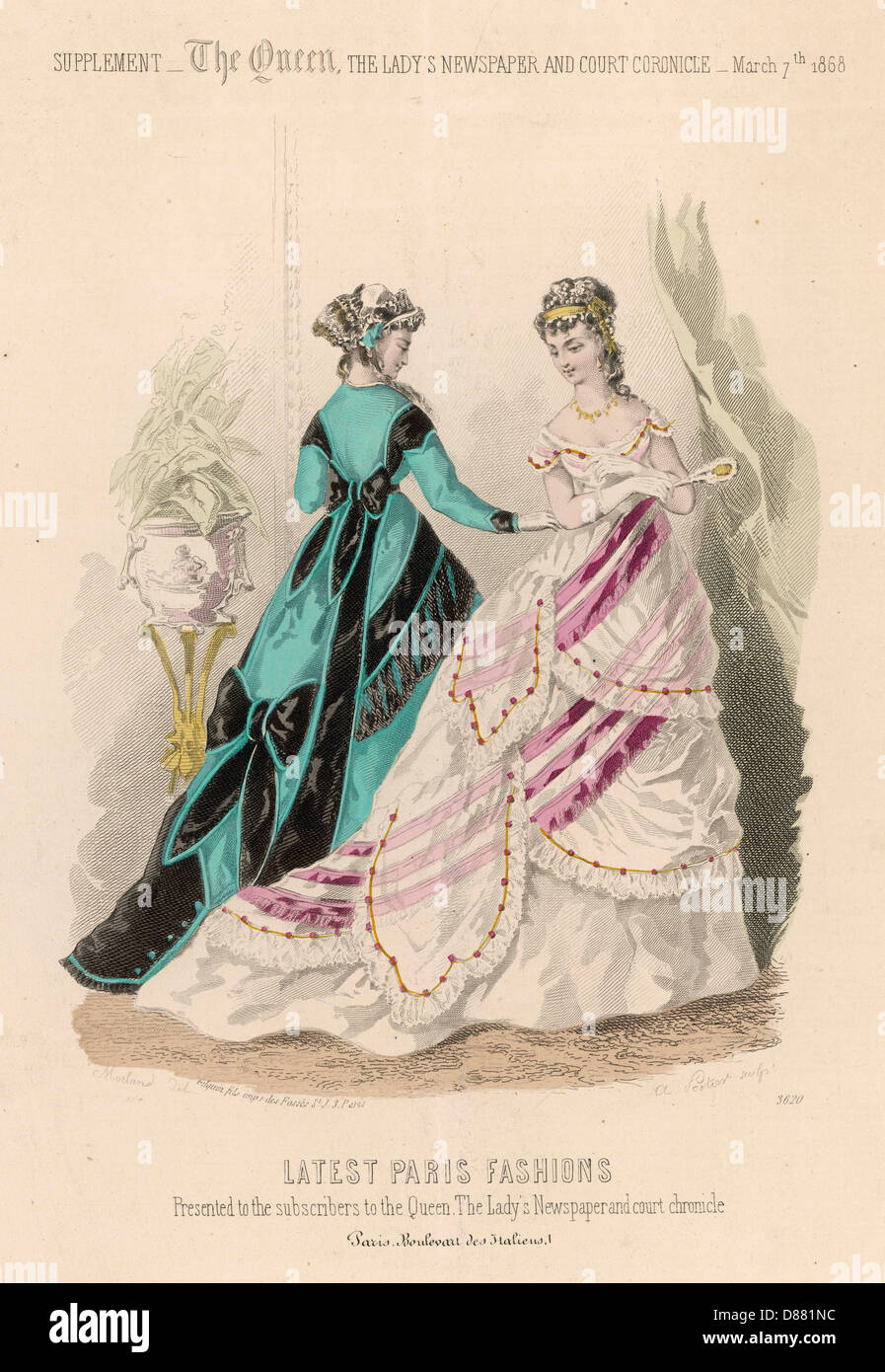 Costume March 1868 Stock Photo - Alamy
