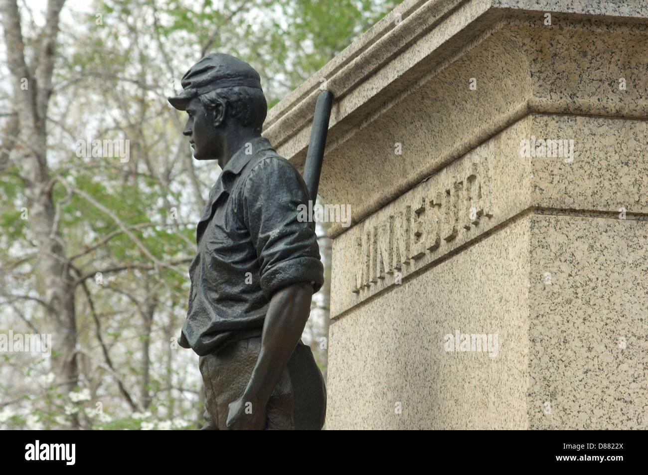 Monument to Minnesota soldiers along the Sunken Road in the Hornet's ...