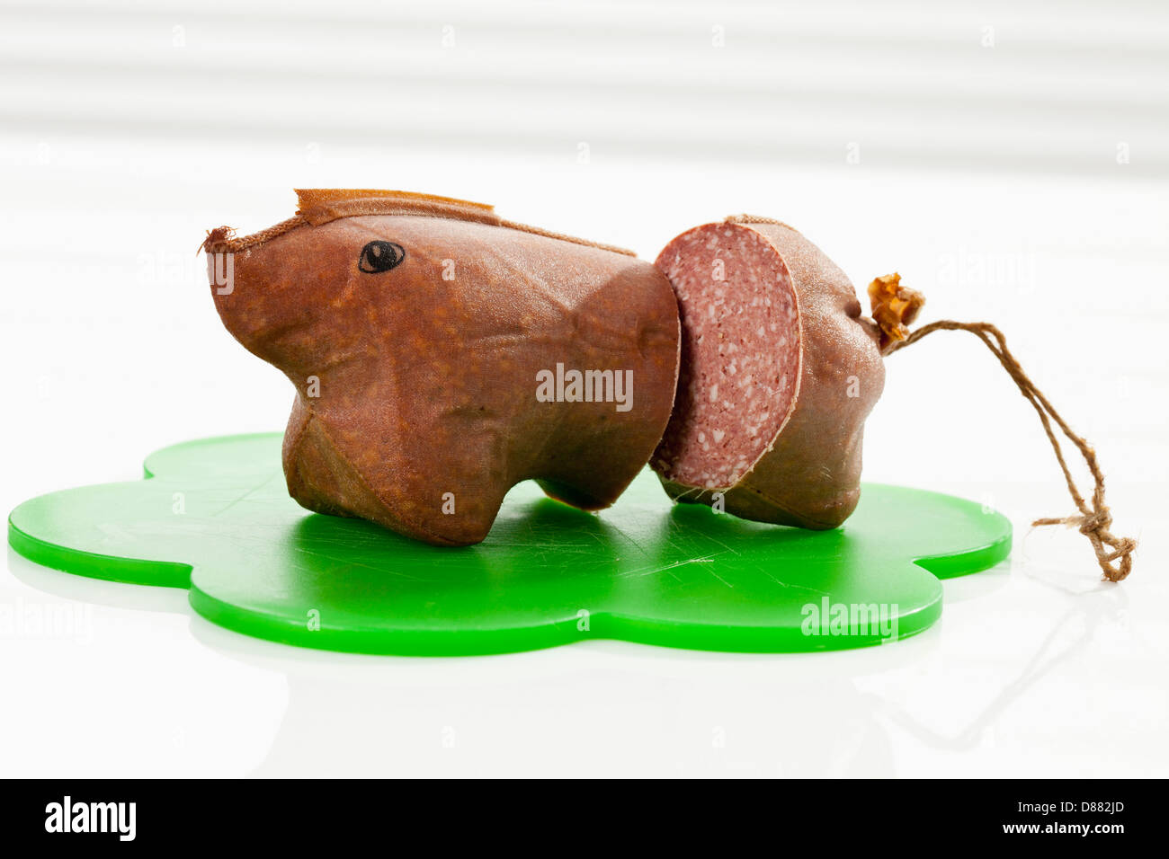 Wild boar salami in shape of pig hi-res stock photography and images ...