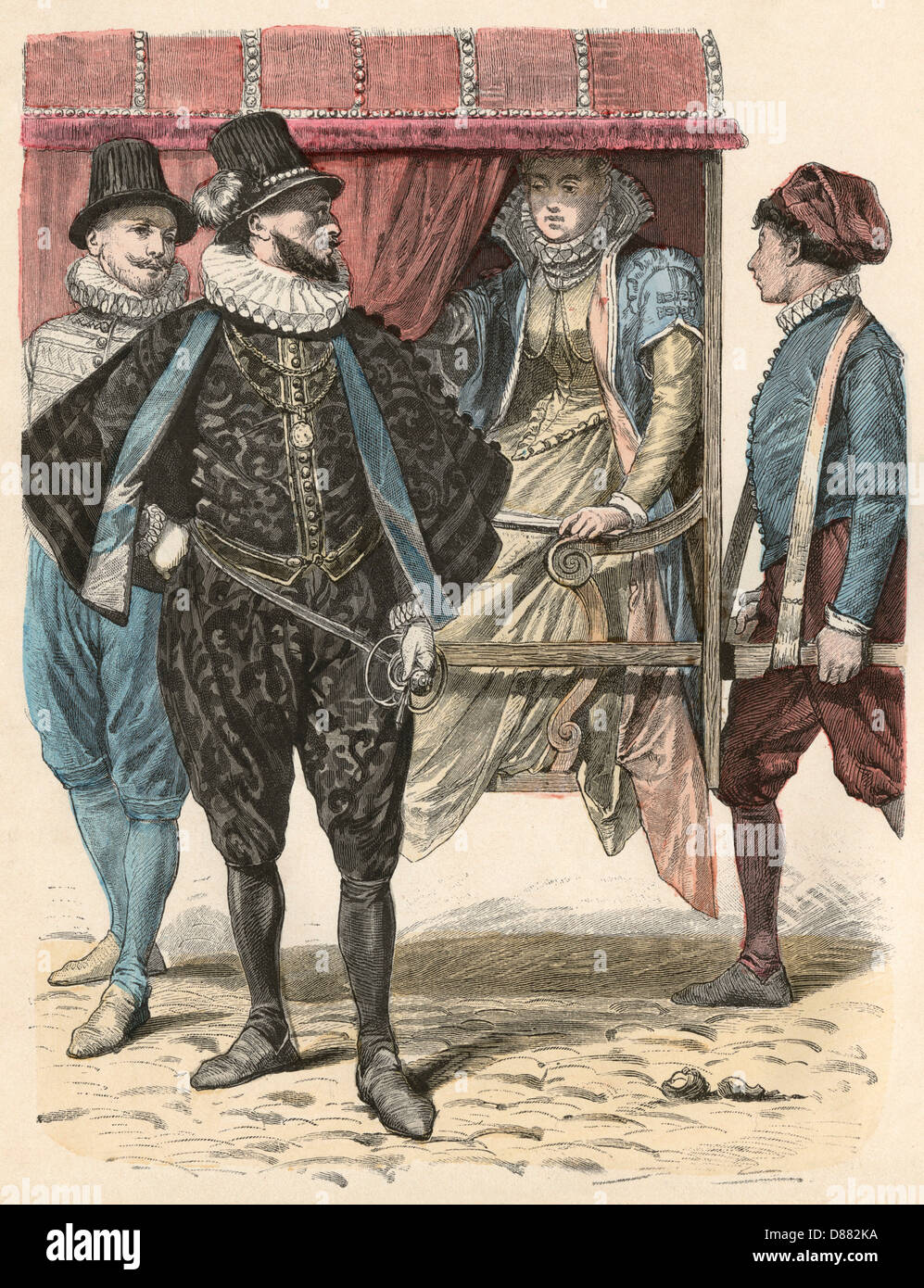 Neapolitan Men, Lady Stock Photo - Alamy