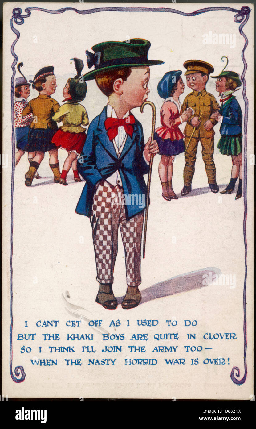 WW1 POSTCARD JOIN UP Stock Photo - Alamy