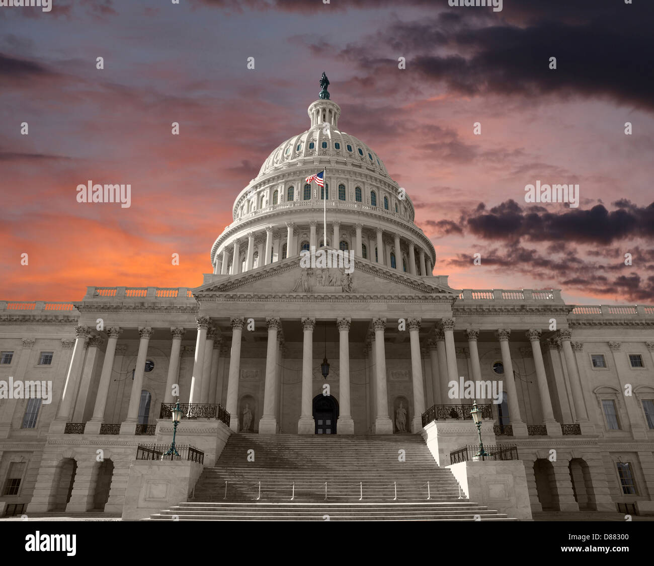 United states capitol washington dusk hi-res stock photography and ...