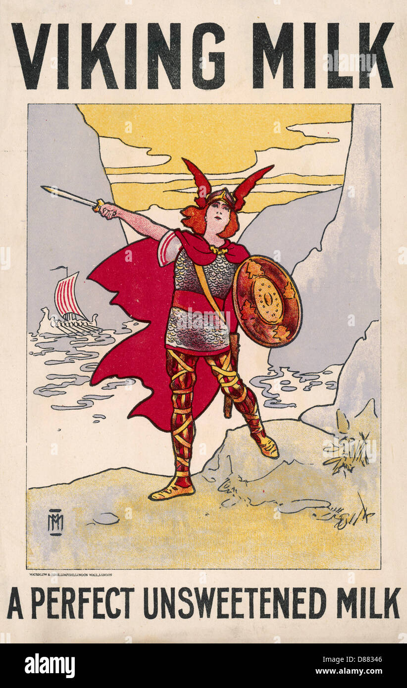 ADVERT/VIKING MILK 1900 Stock Photo - Alamy