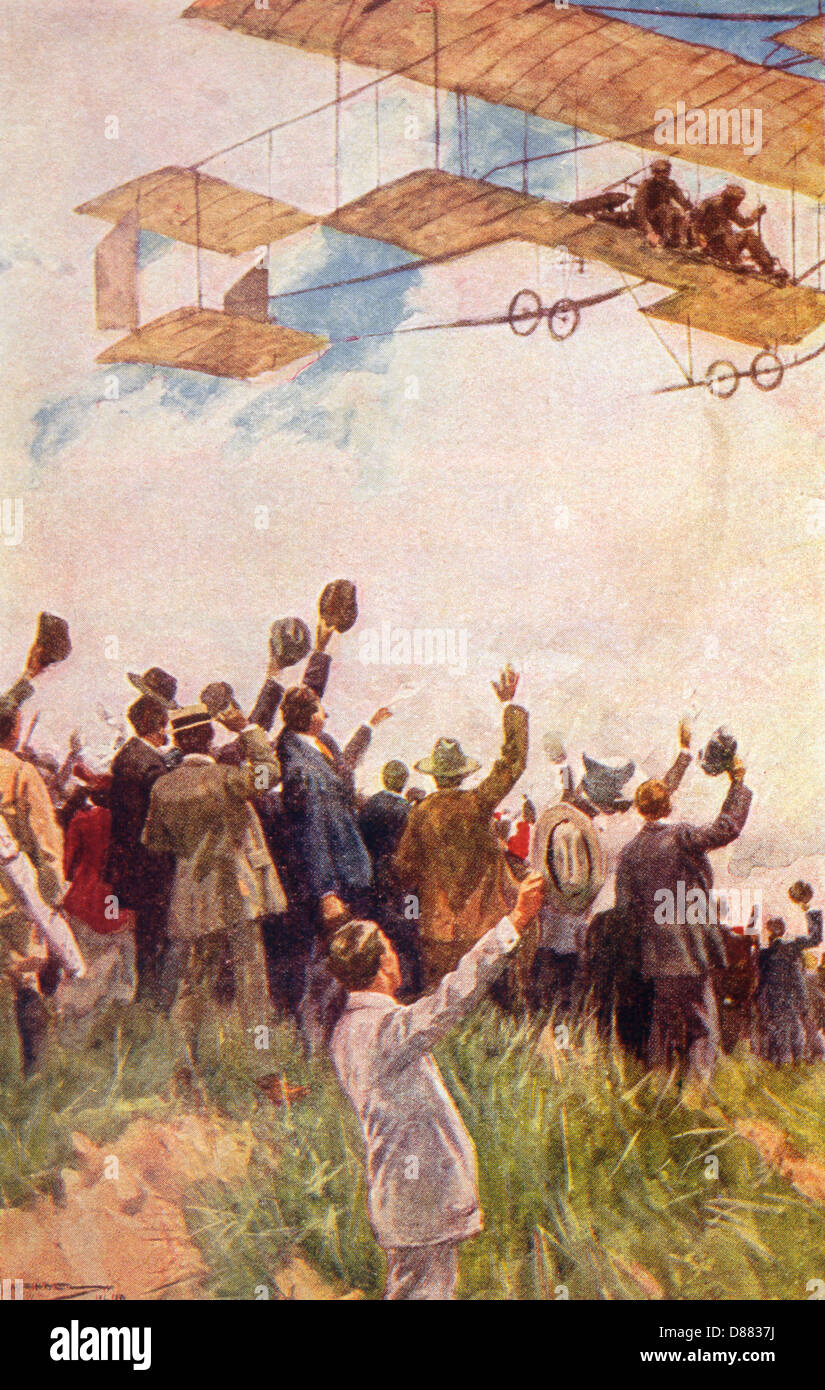 WAVING AT AEROPLANE Stock Photo - Alamy