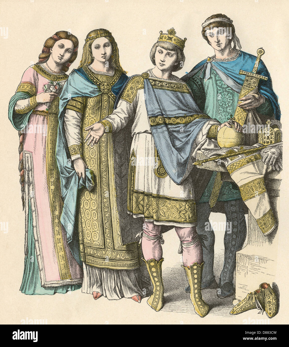 FRANKISH NOBLES 9C Stock Photo - Alamy