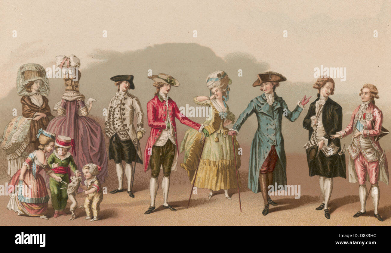 Men and Women circa 1780 Stock Photo - Alamy