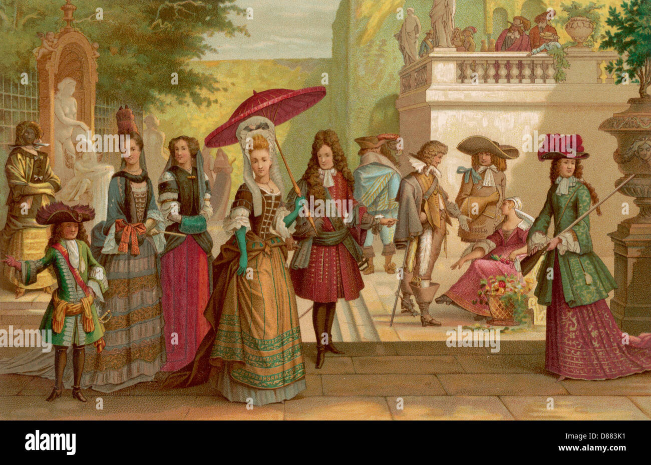 French Nobles C17th Stock Photo - Alamy