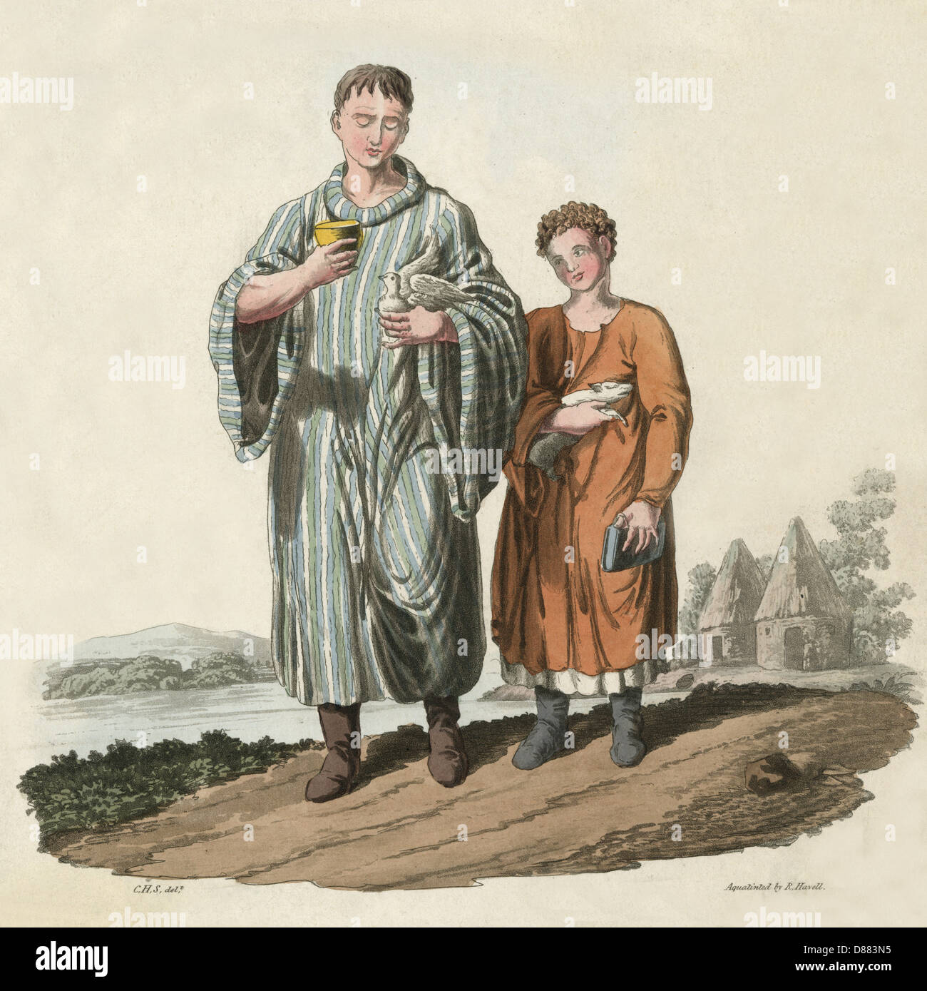 Bardic Scholars circa 600 Stock Photo - Alamy