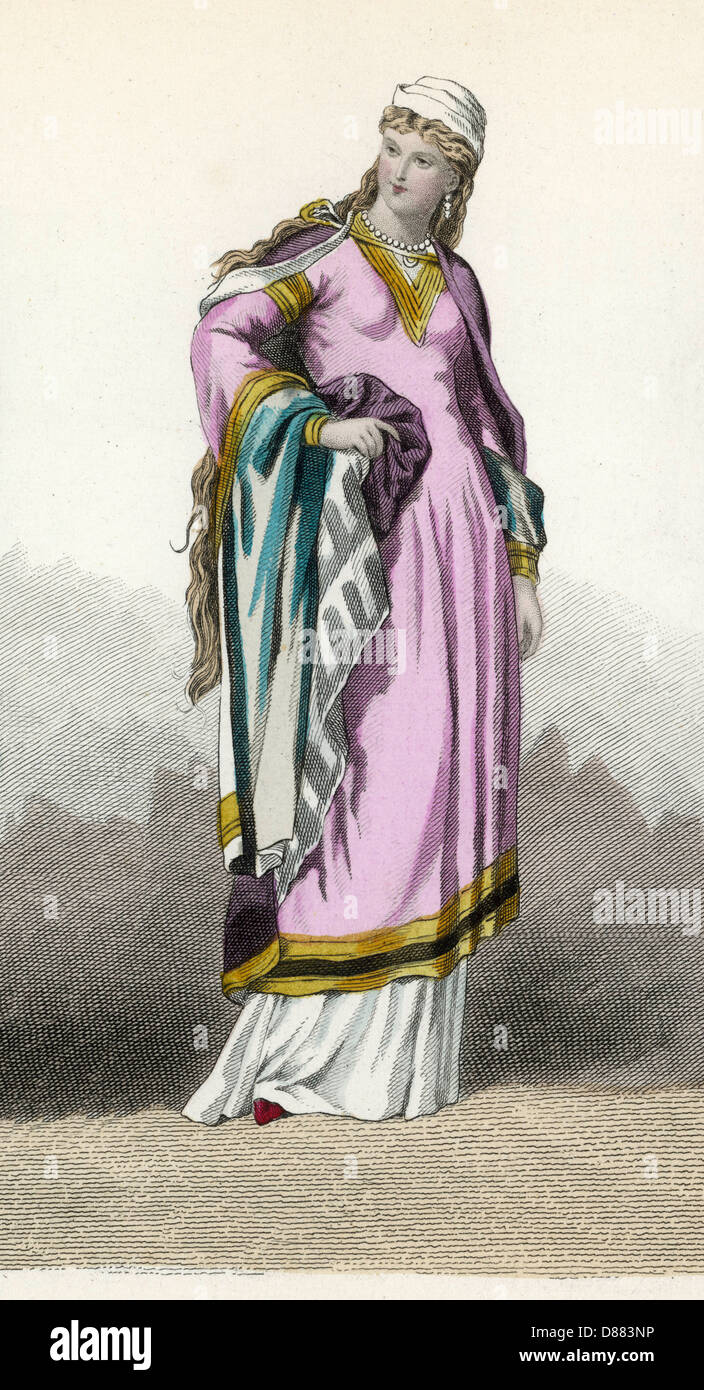 Capetian Woman, 10th century Stock Photo - Alamy