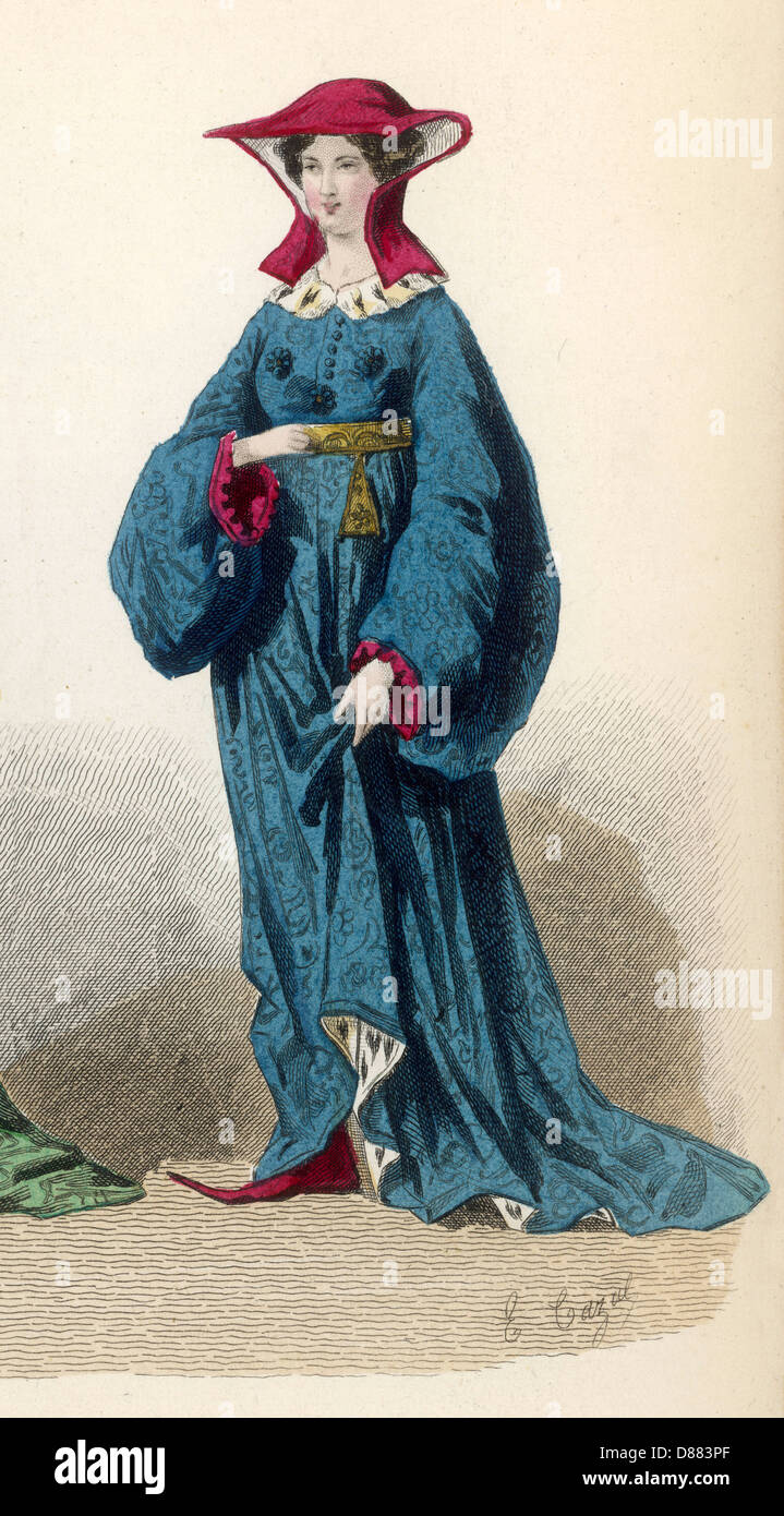 WOMAN - circa 1390 Stock Photo - Alamy