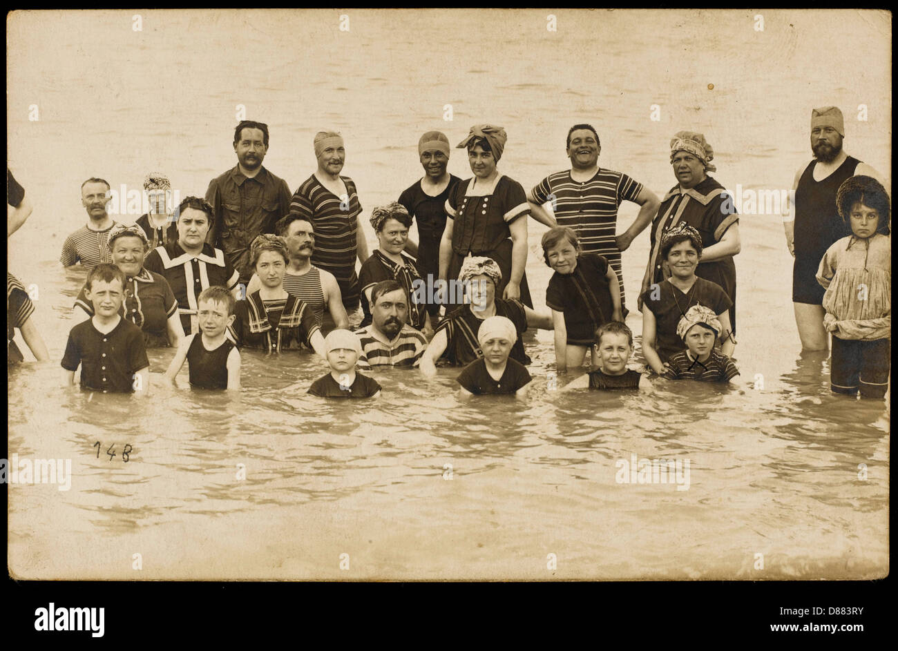 Group Photo of Bathers Stock Photo - Alamy