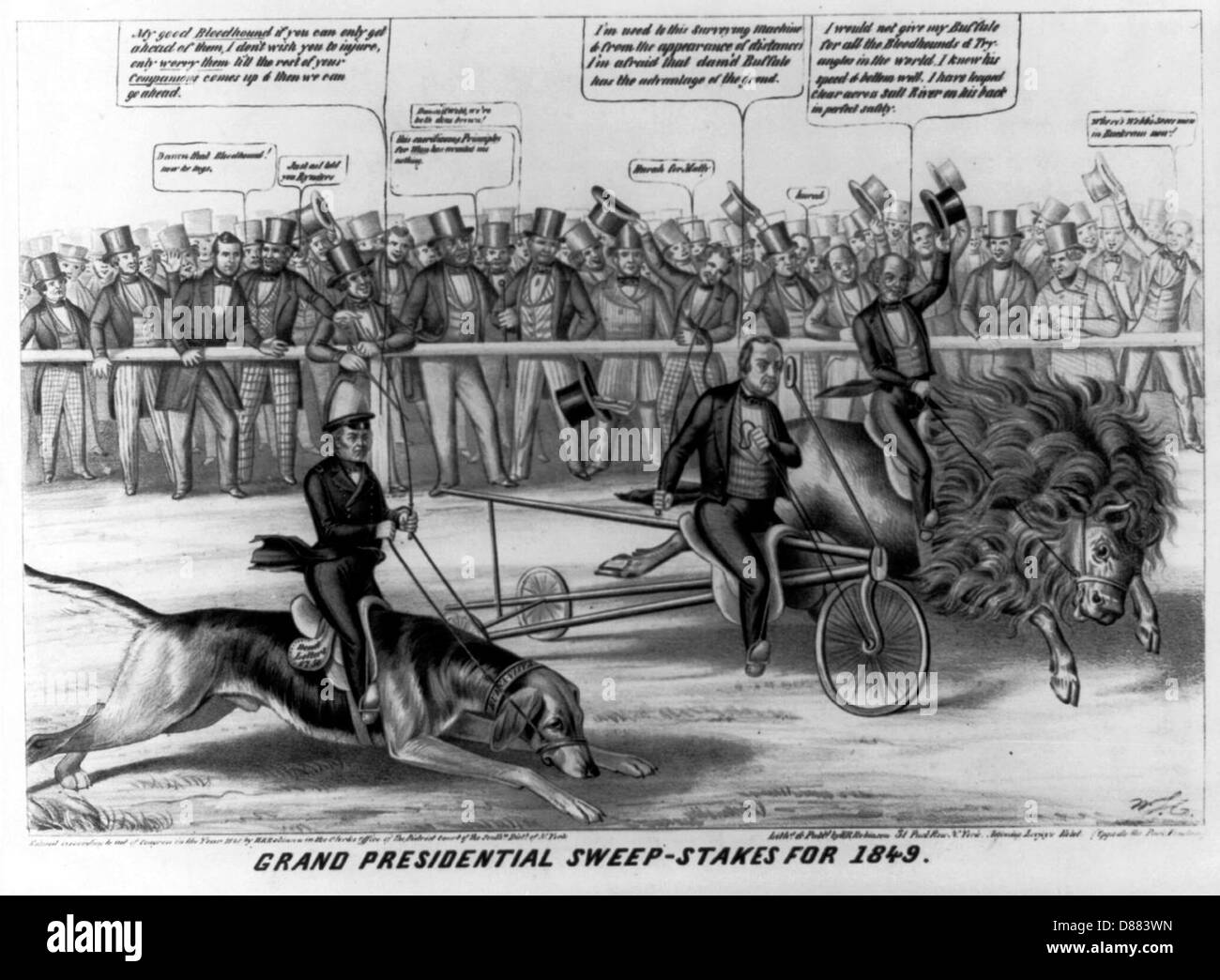 Grand Presidential sweep-stakes for 1849 Stock Photo - Alamy