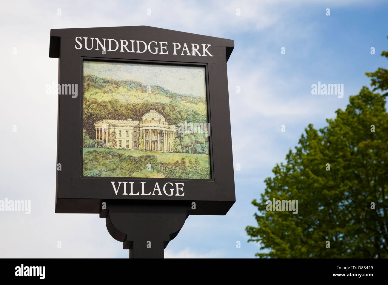 Village sign, Sundridge Park, near Bromley, Kent, UK Stock Photo - Alamy