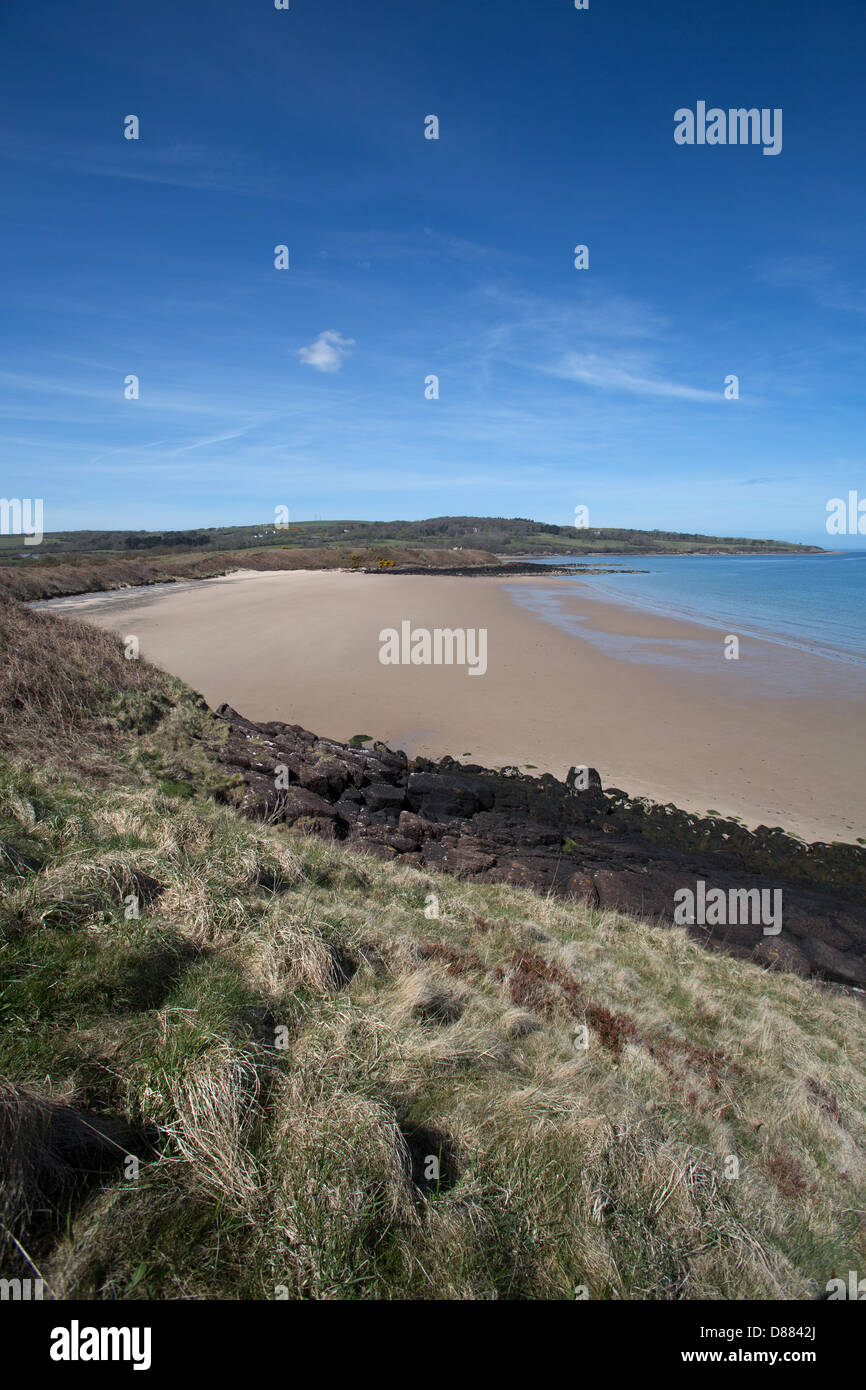 The Wales Coastal Path in North Wales. Picturesque view of Traeth tr ...