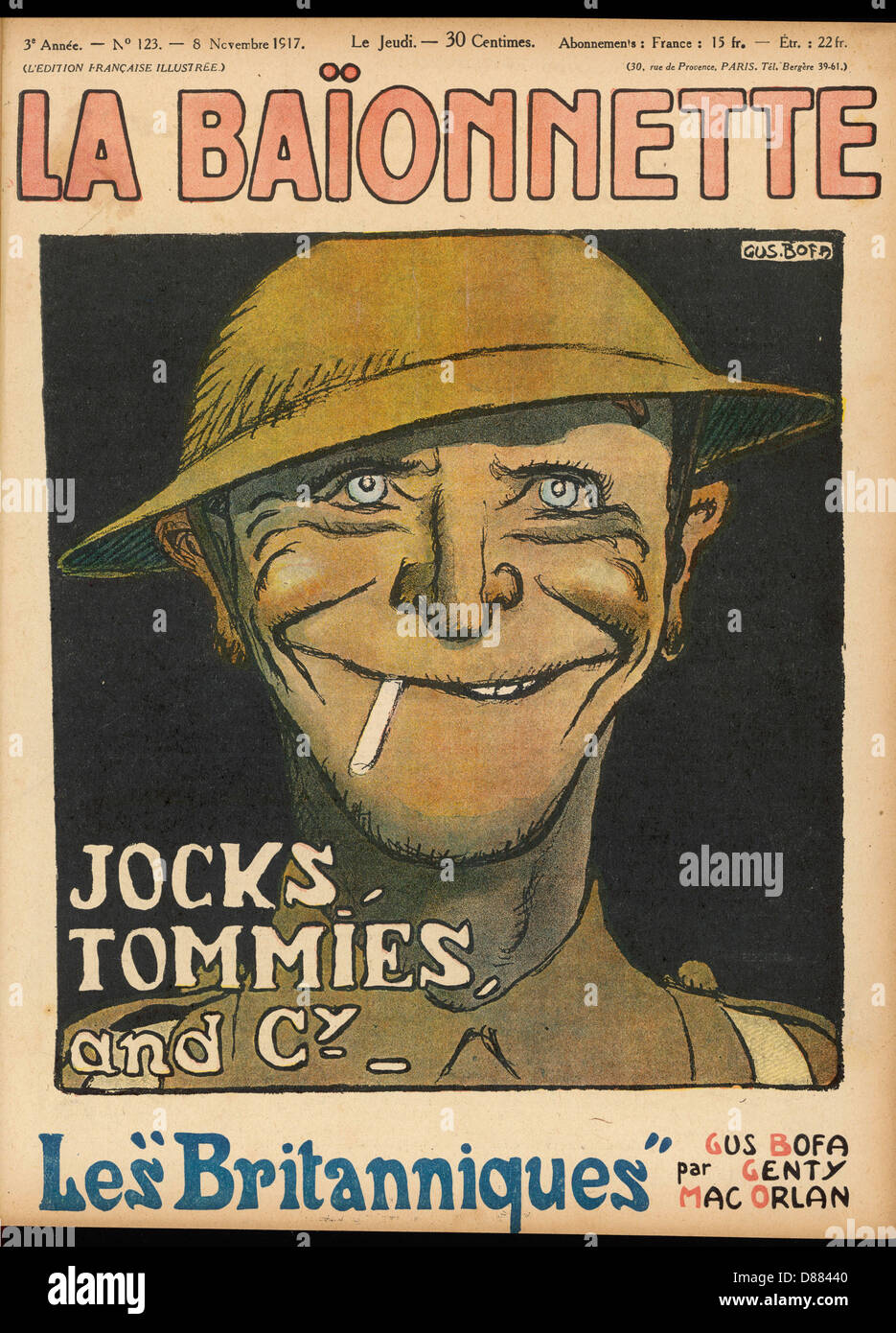 Front cover, La Baionnette, WW1 Stock Photo - Alamy