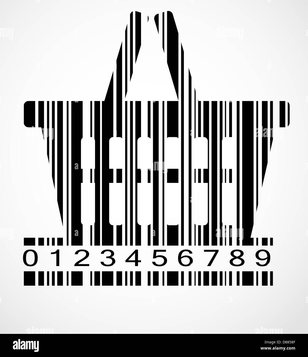 Barcode shoping cart image vector illustration Stock Photo - Alamy