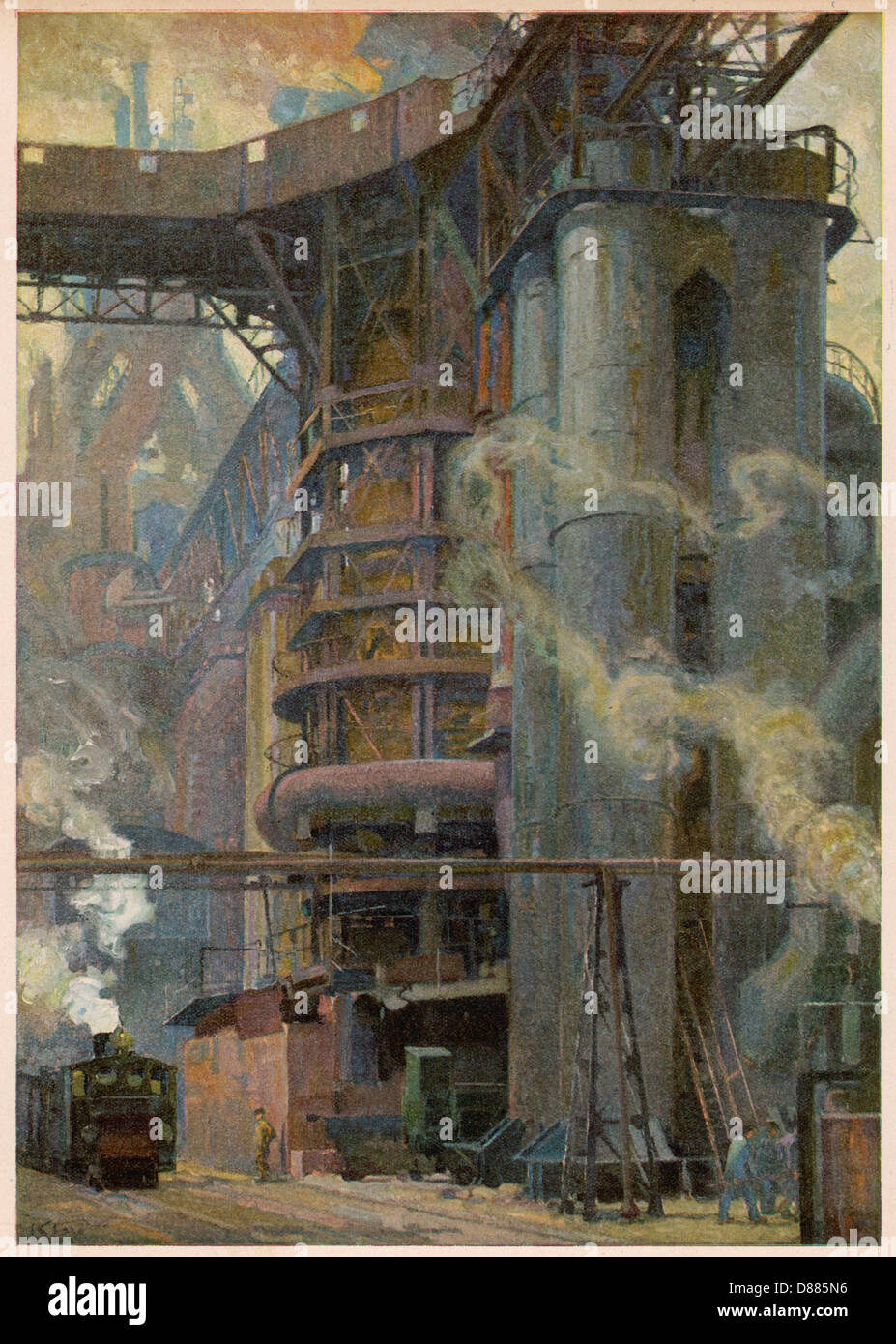Blast furnace 1911 hi-res stock photography and images - Alamy