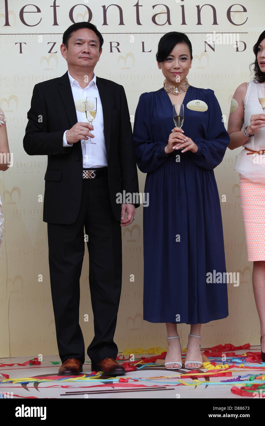 Sheren Tang attended commercial activity in Shanghai, China on Monday ...