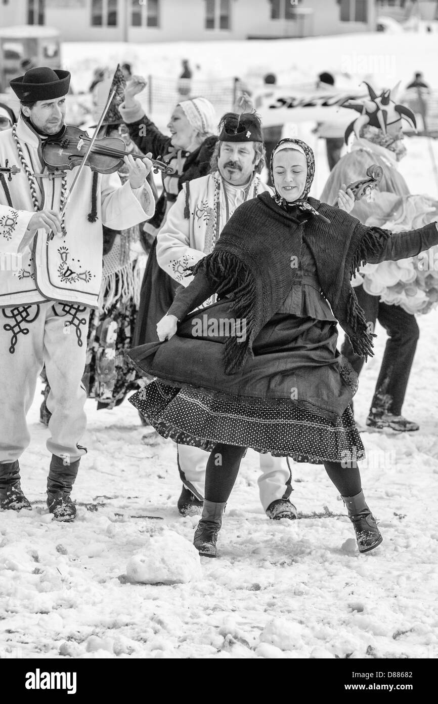 Snow carnival Black and White Stock Photos & Images - Alamy