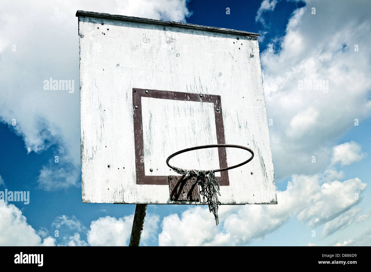 Old wooden basketball board Stock Photo - Alamy