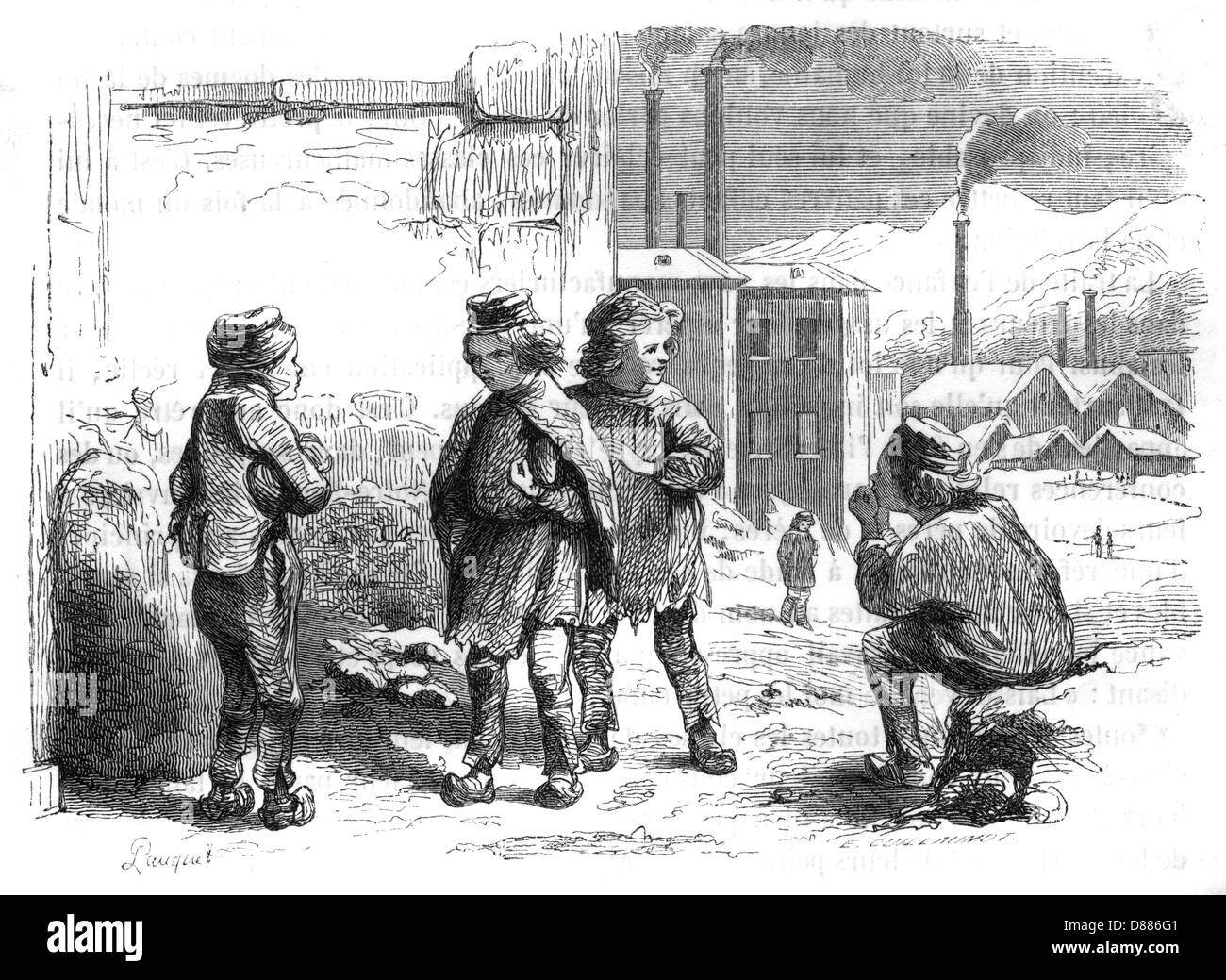 French Factory Boys Stock Photo - Alamy