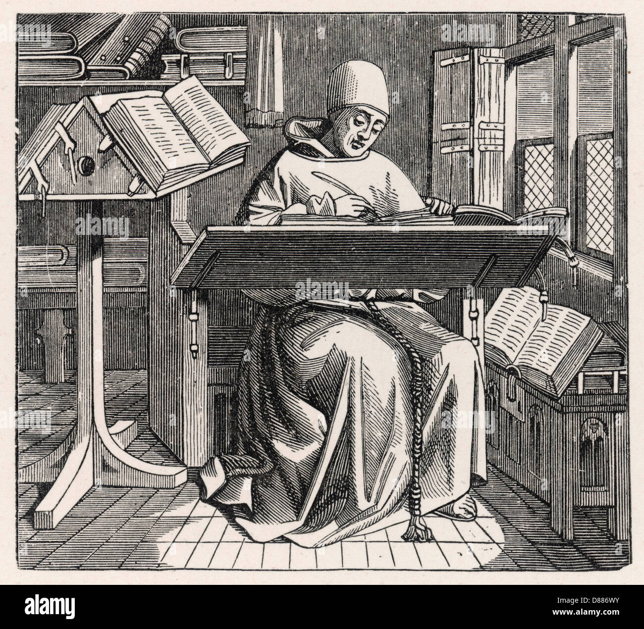 Monk copying hi-res stock photography and images - Alamy