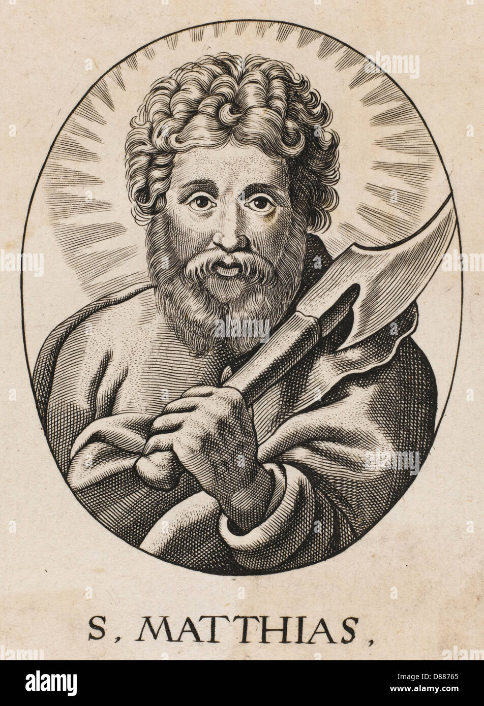 ST MATTHIAS WITH AXE Stock Photo - Alamy