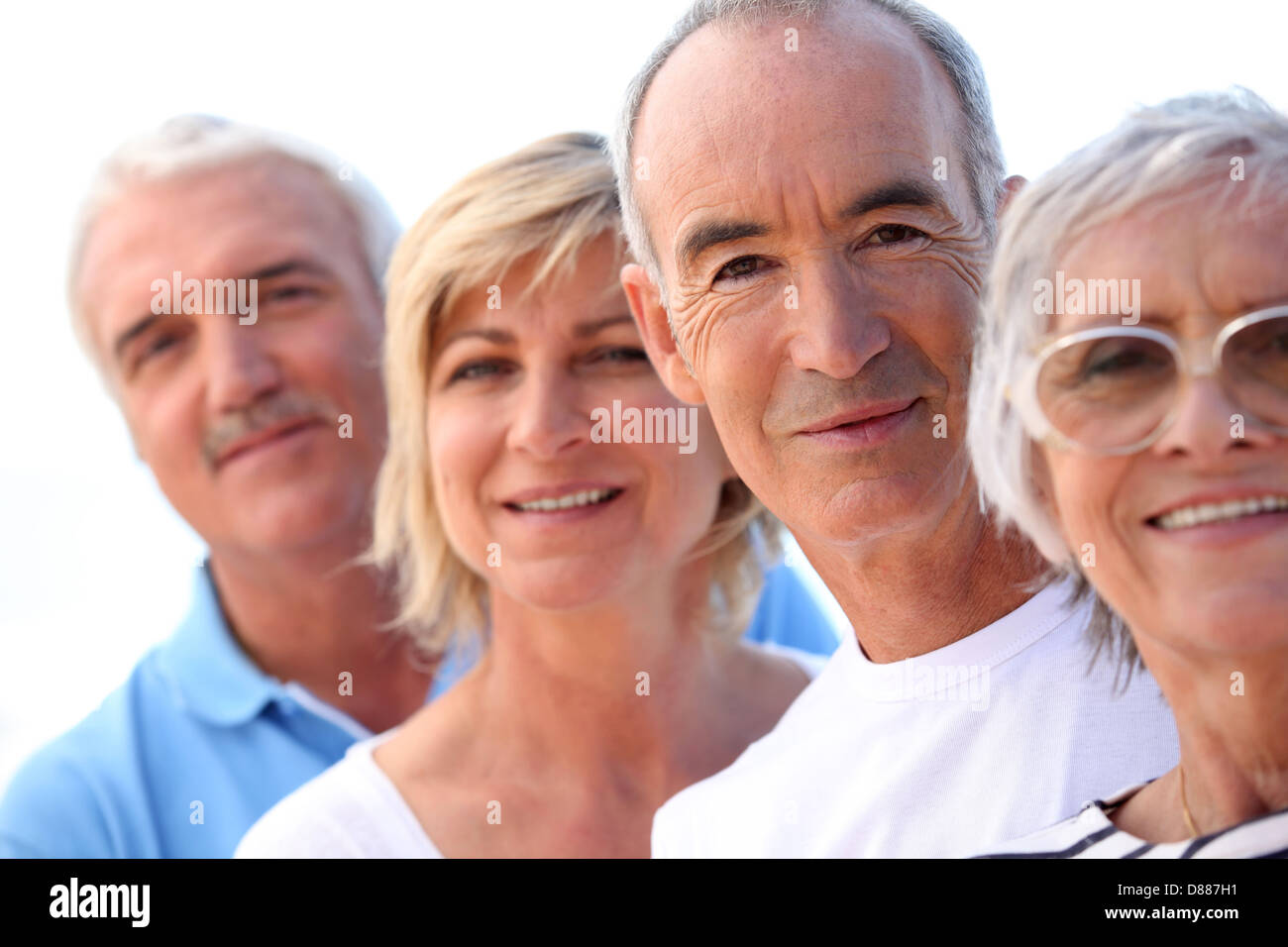 portrait of four senior people Stock Photo - Alamy